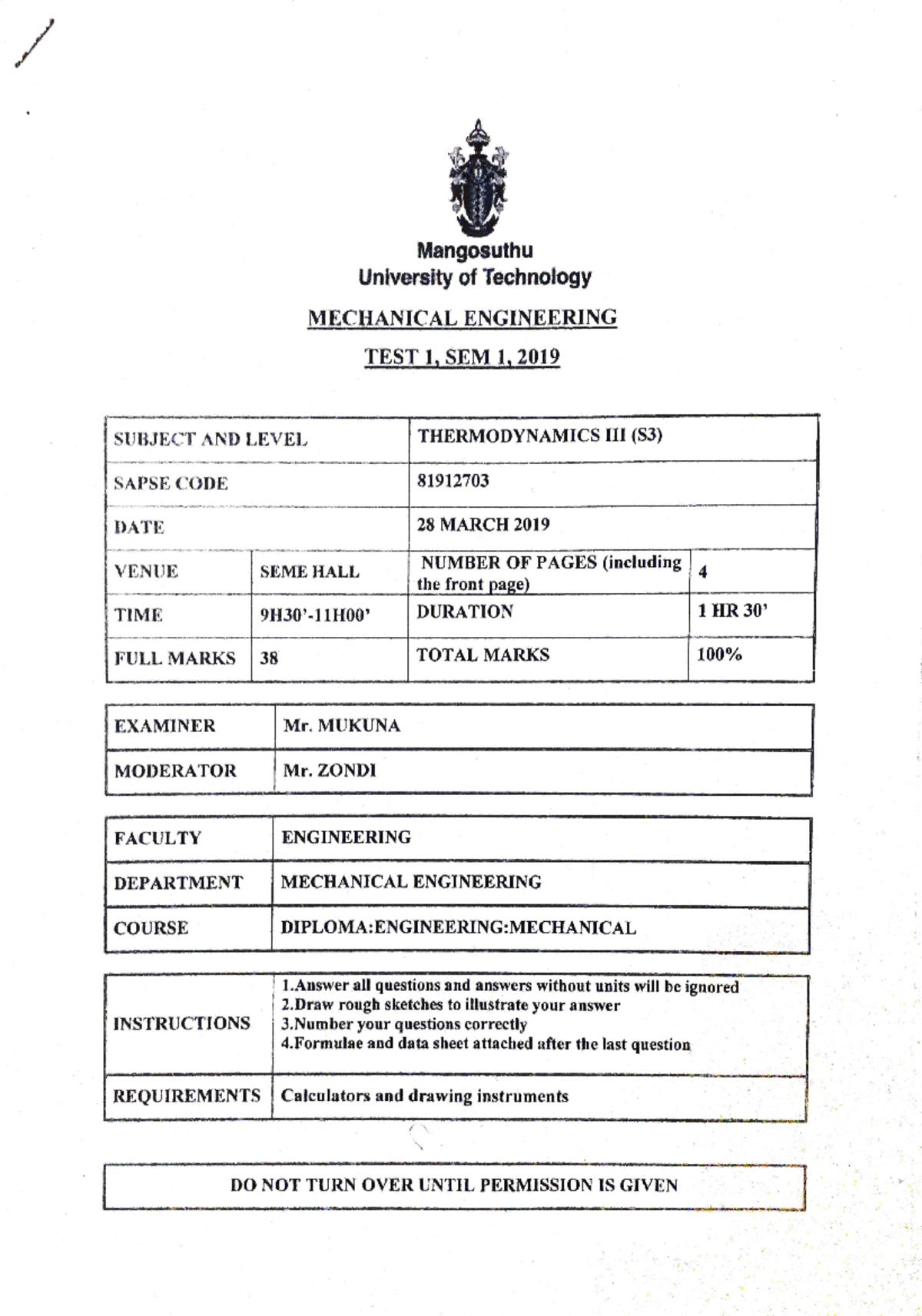 TEMO031 - June 2019 Test1 - Mangosuthu Universlty of Technolo9y ...