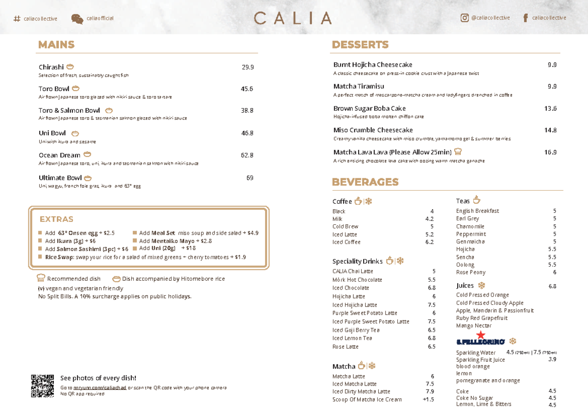 C Dine In menu Chadstone Calia FOOD Menu30112020 - 46. Uni with ikura ...