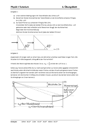 Lösung 2 - Aufgabenblatt 2 Physik-Tutorium Aufgabe 1 Ein Körper der Masse 2,5 kg hängt an einem ...