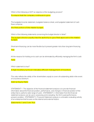 Final SA2 - Answer - BSBA Finman - Studocu