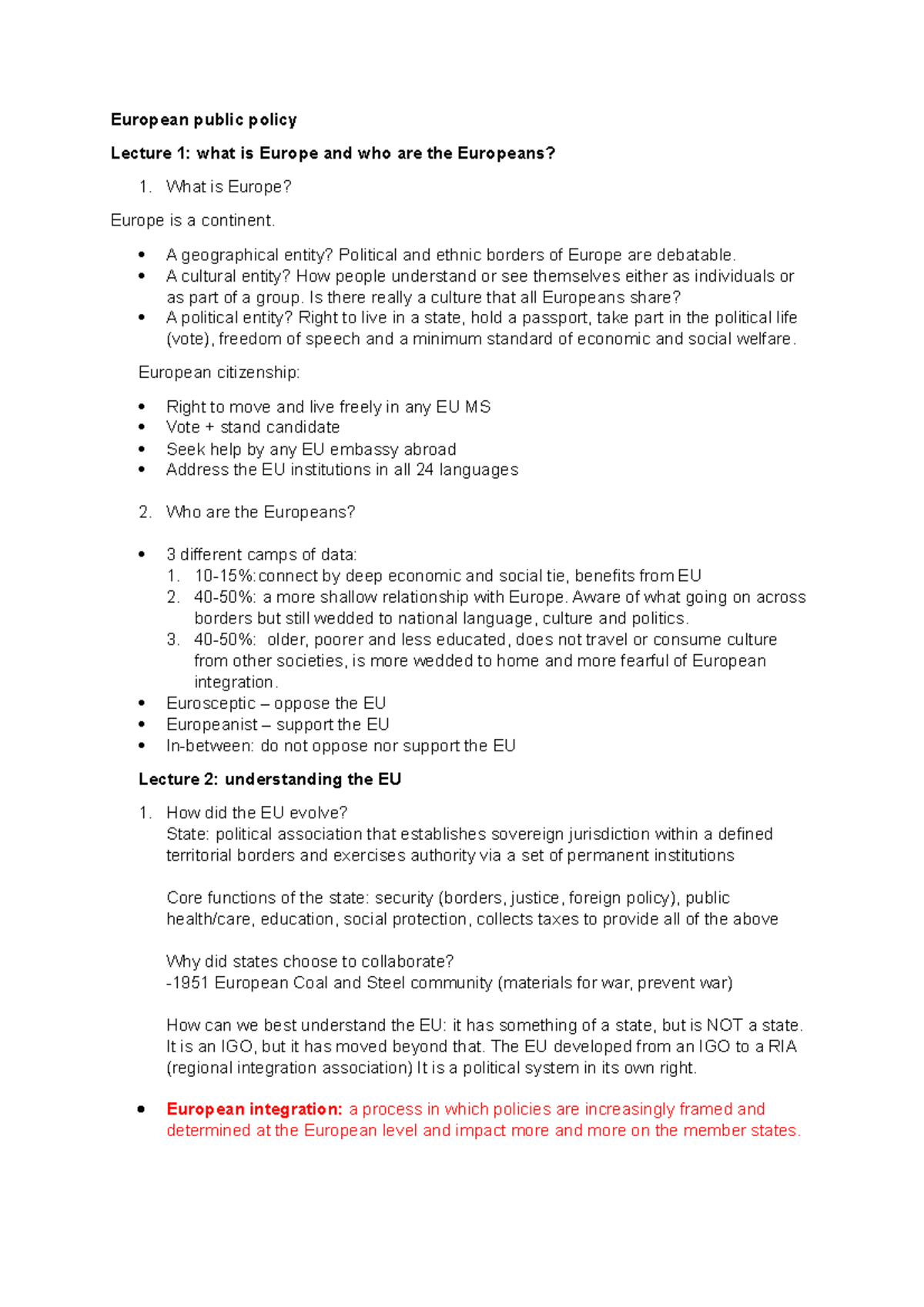 European public policy - European public policy Lecture 1: what is ...