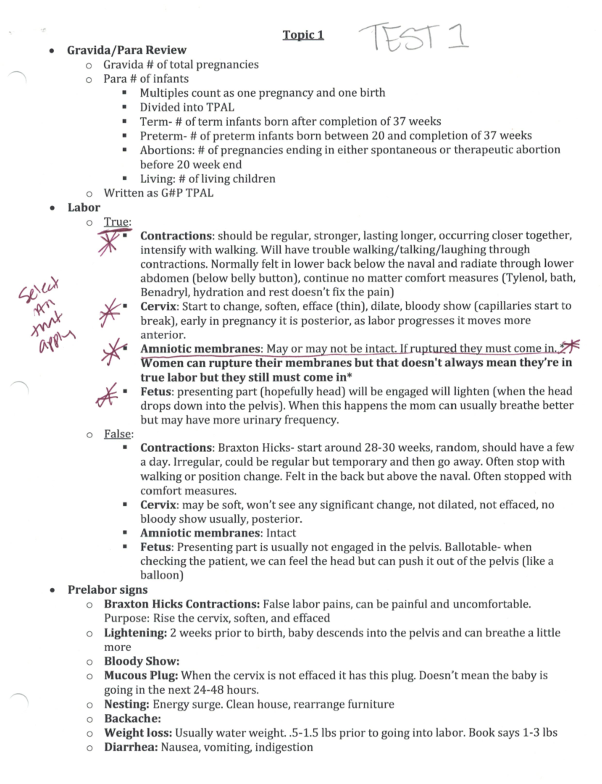 407 Test 1 TP1 - Notes - NUR 407 - Studocu