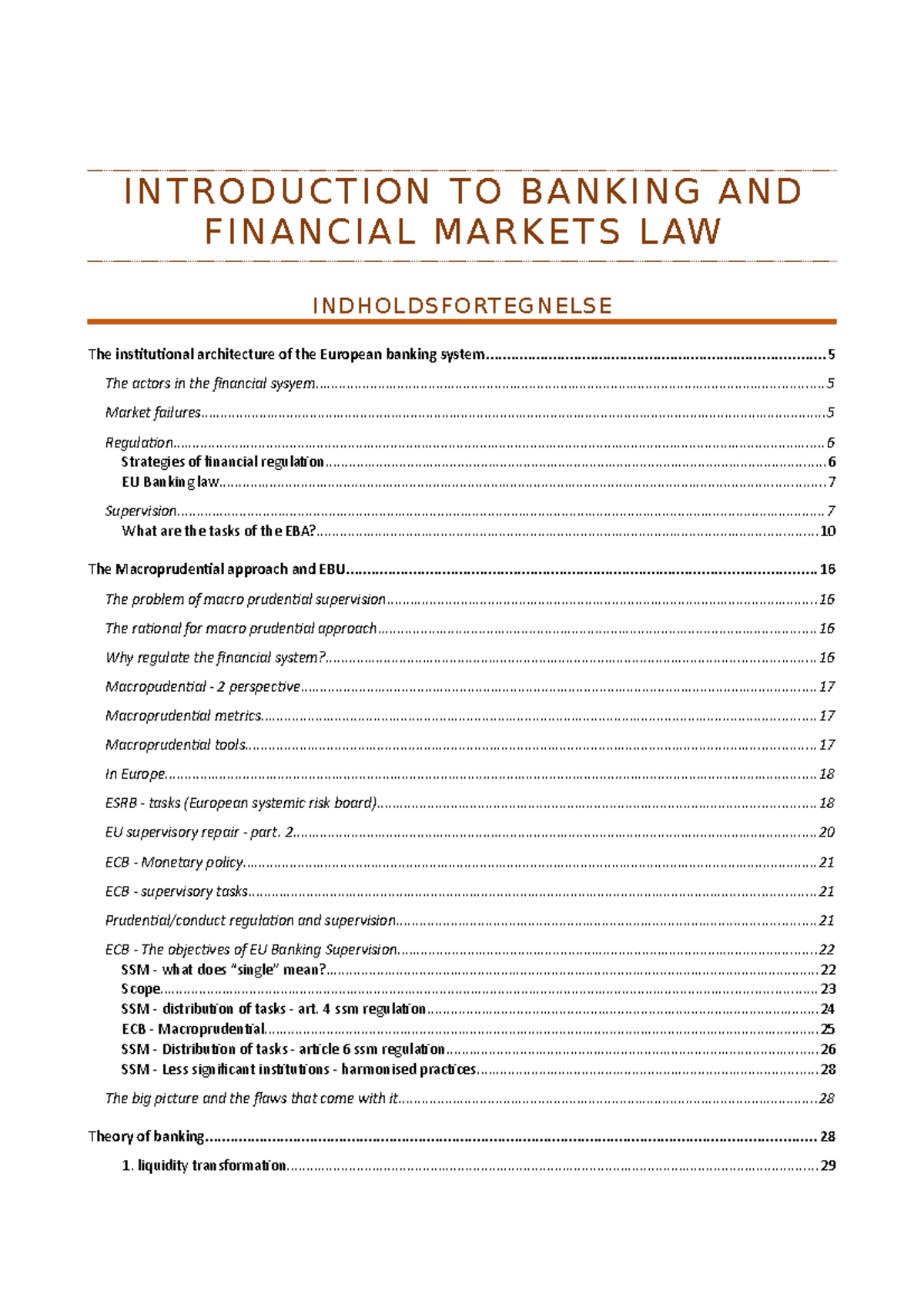 Banking and financial law - INTRODUCTION TO BANKING AND FINANCIAL ...