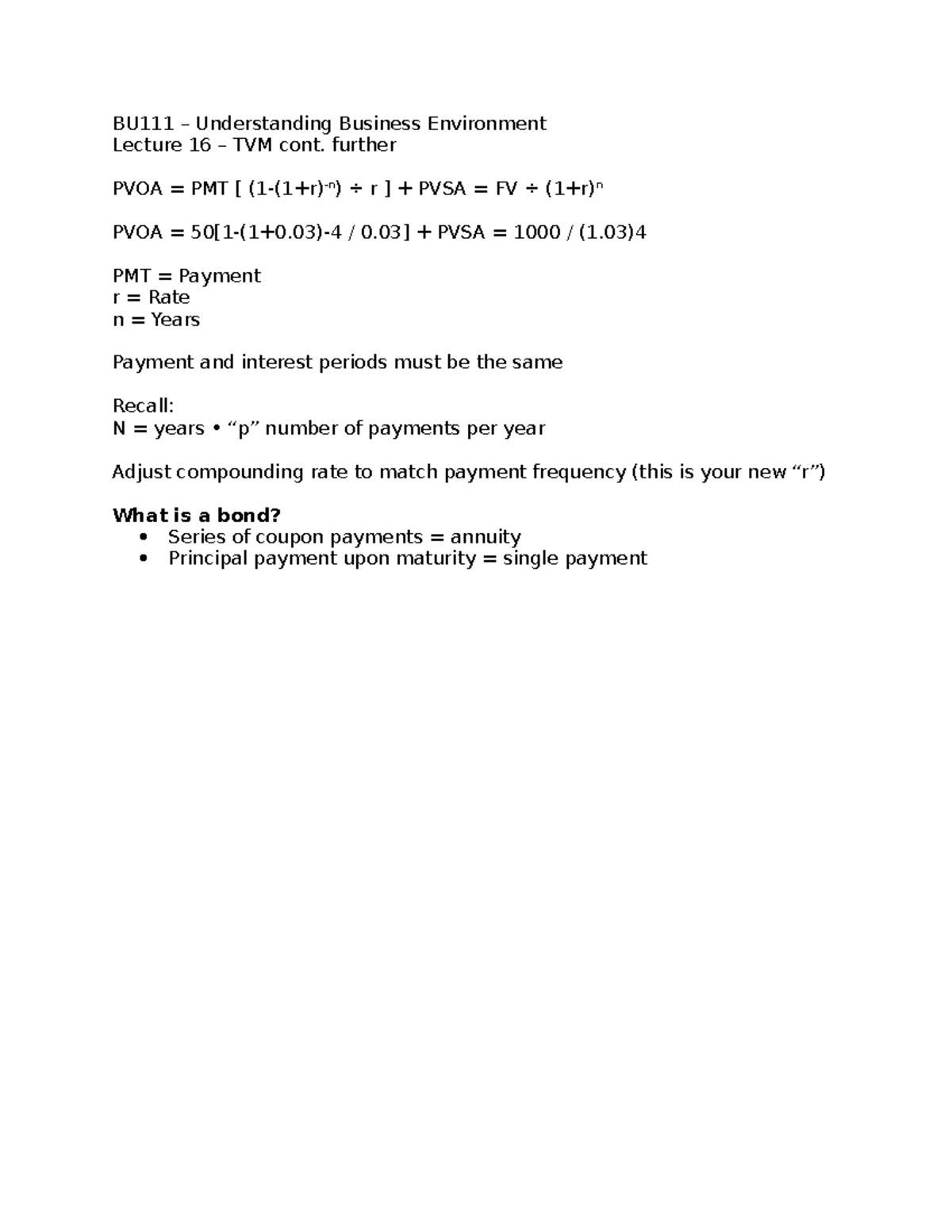 BU111 - Lecture 16 - ON Paper - BU 111 - BU111 – Understanding Business ...