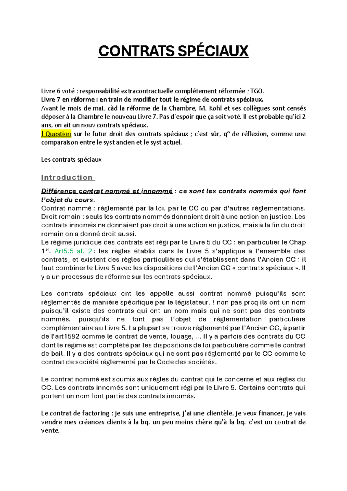 Contrats SPÉCiaux 2024 - CONTRATS SPÉCIAUX Livre 6 voté ...