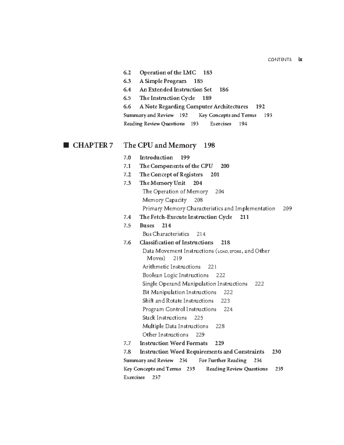 The Architecture of Computer Hardware and System Software -2 - CONTENTS ...