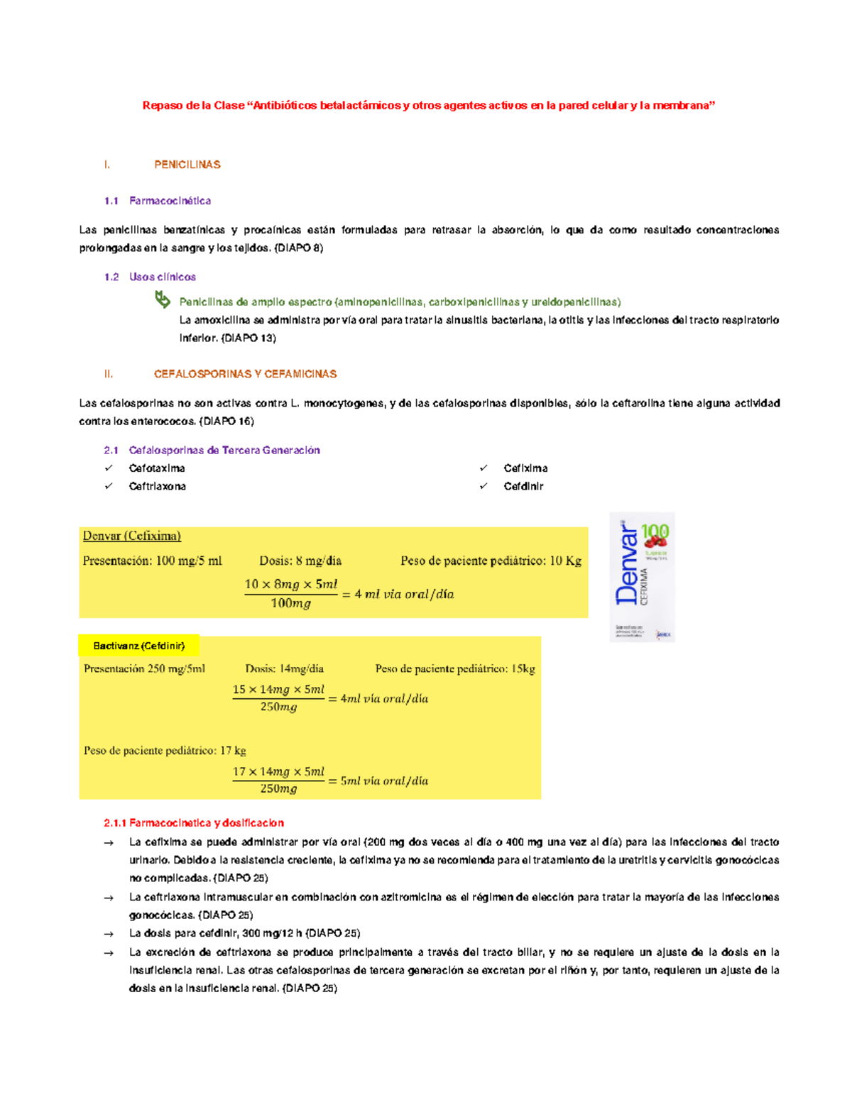 Clase 3 - Repaso de Antibioticos Betalactamicos (Dra. Linda Aguilera ...