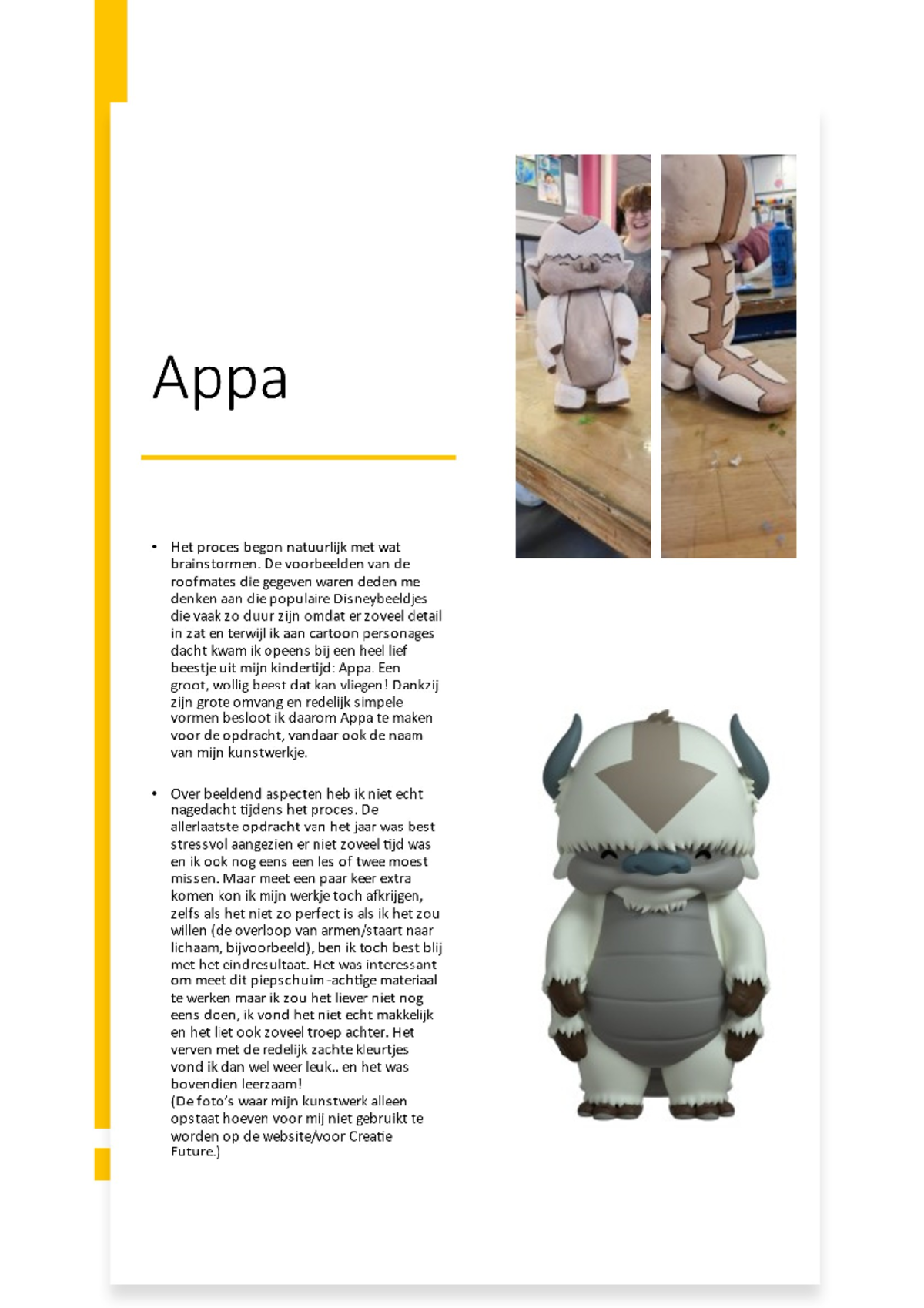 Appa - Dit is een verslagje dat ik gemaakt heb - Kunst (Beeldende ...