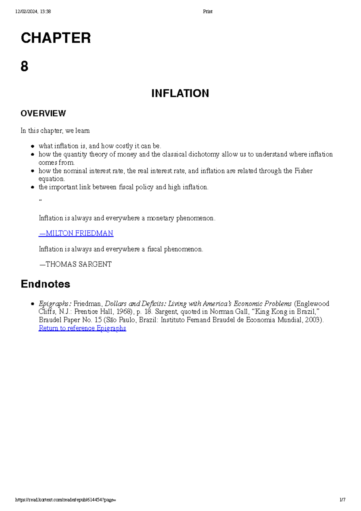 Chapter 8 - Nkjhkihi l - CHAPTER 8 INFLATION OVERVIEW In this chapter ...