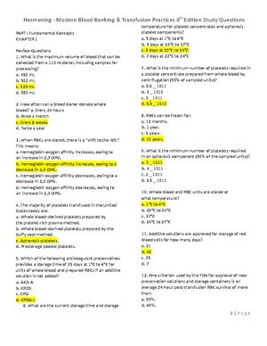 Harmening Chapter 1 Review Questions with answer - Chapter 1 Red Cell ...