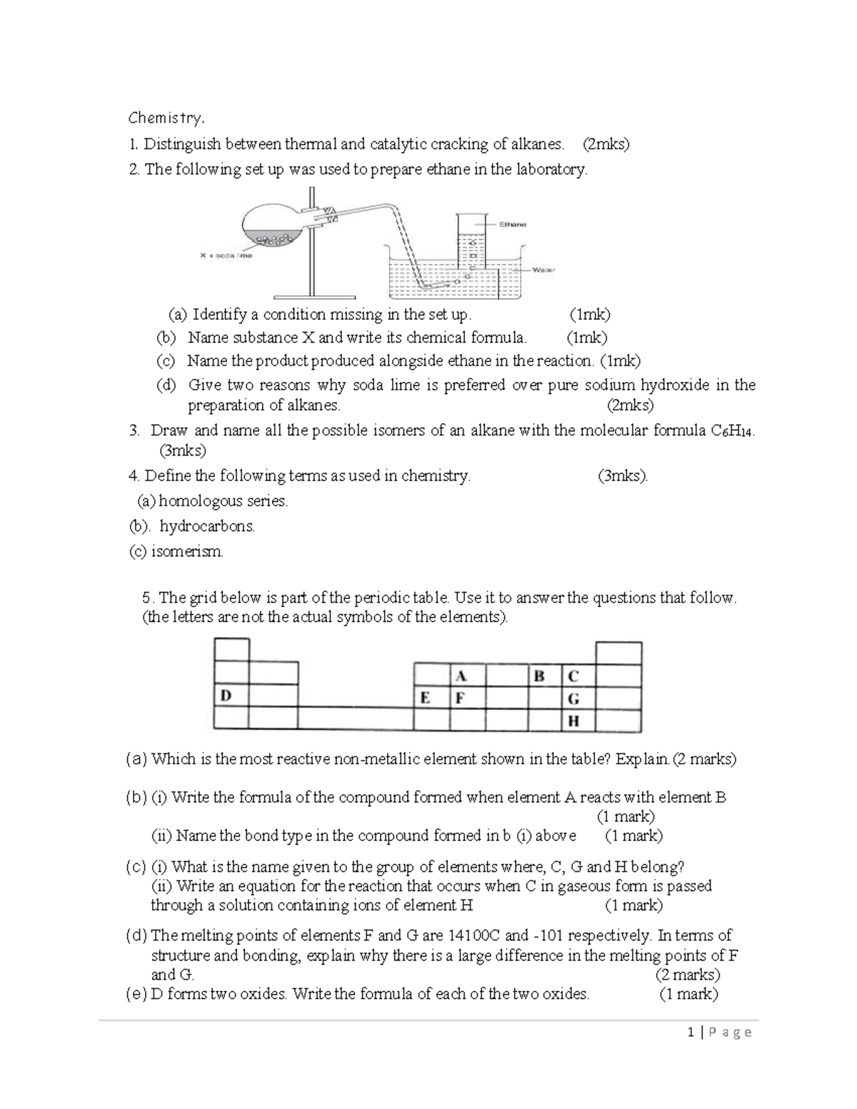 Chem 23 - please help me to get the setbok - 1 | P a g e Chemistry ...