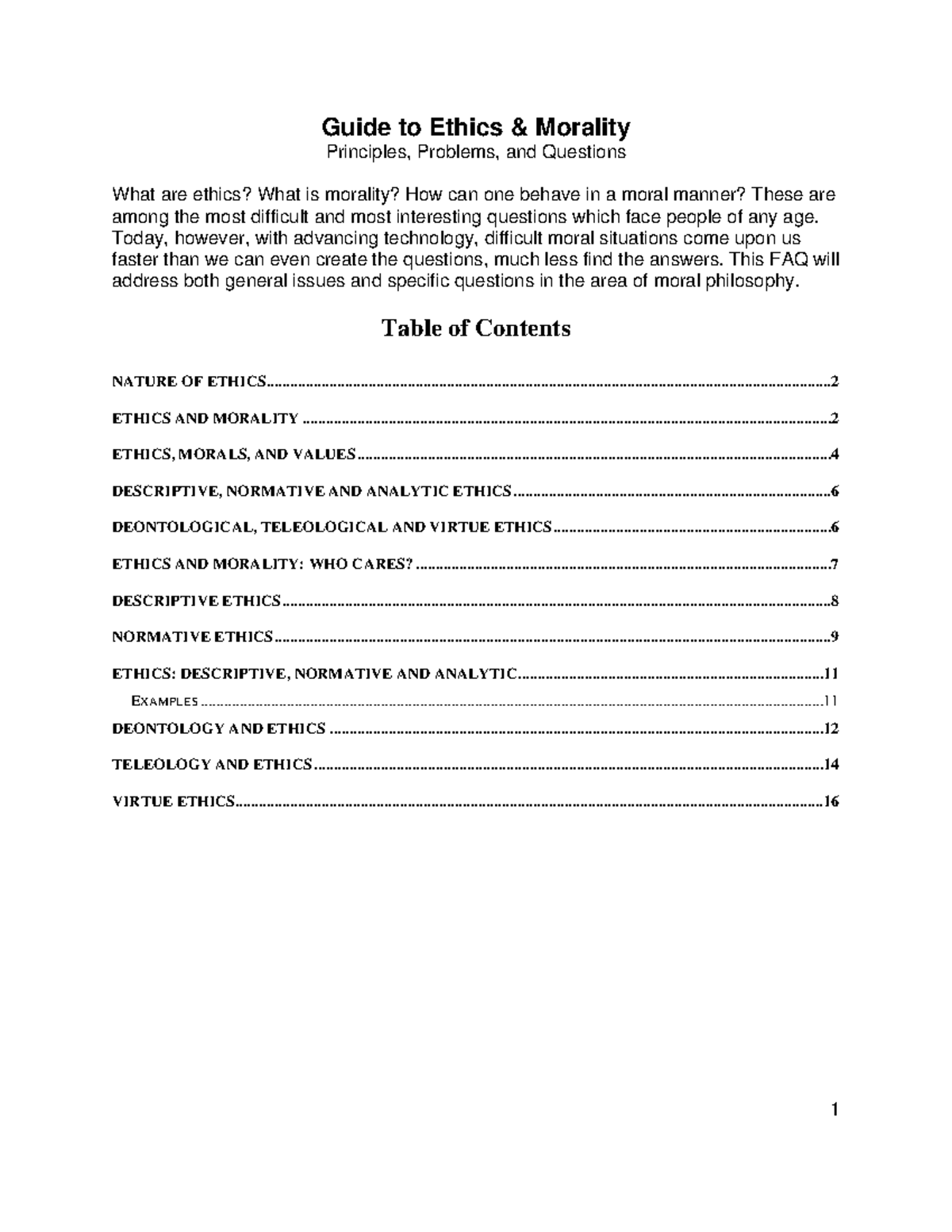 Eth Guide to Secular Ethics - Guide to Ethics & Morality Principles ...