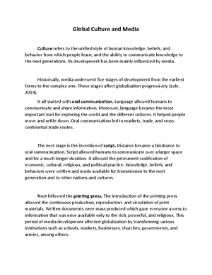 Module 4 a world of ideas - MODULE 4: A WORLD OF IDEAS Section 1 ...