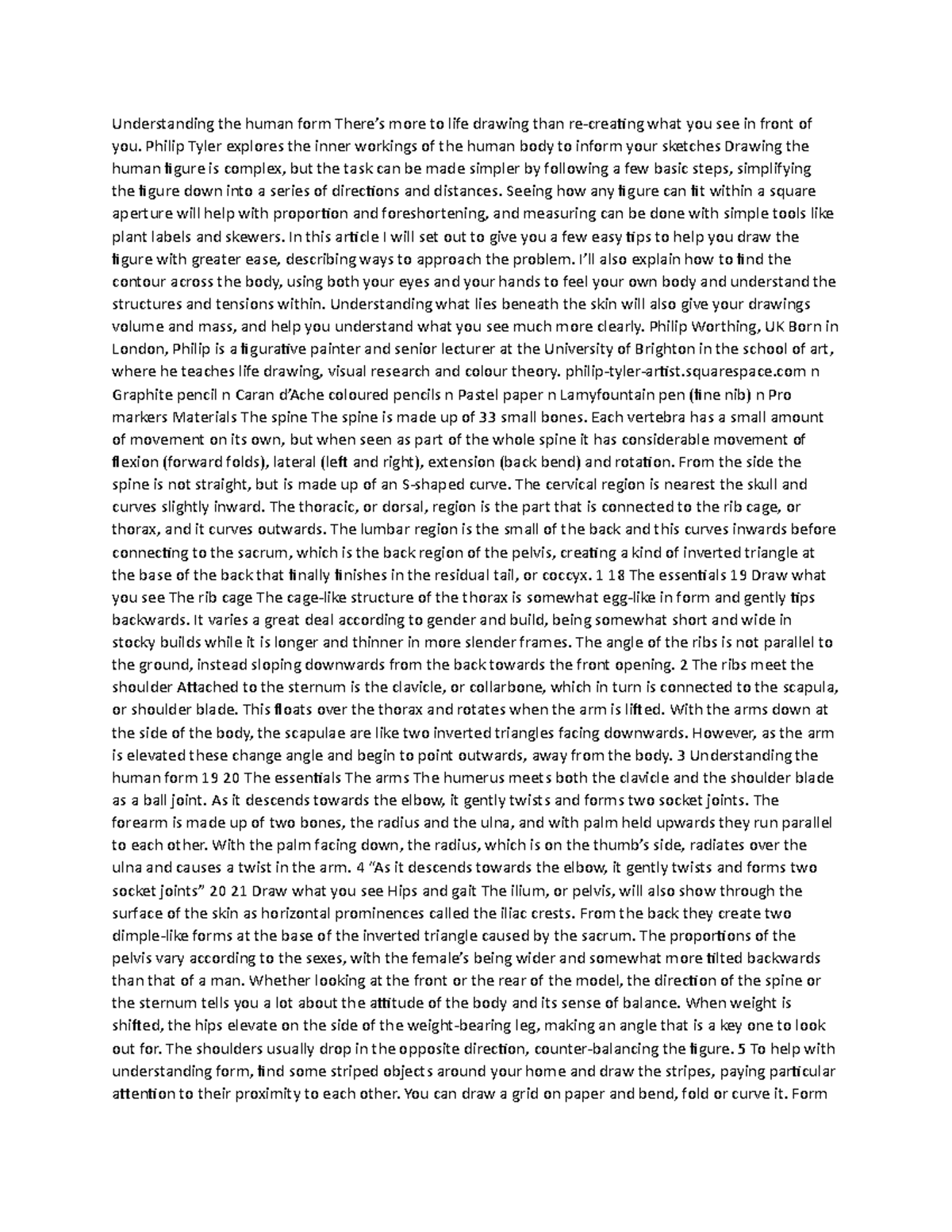 Notes 6 - Understanding the human form There’s more to life drawing ...