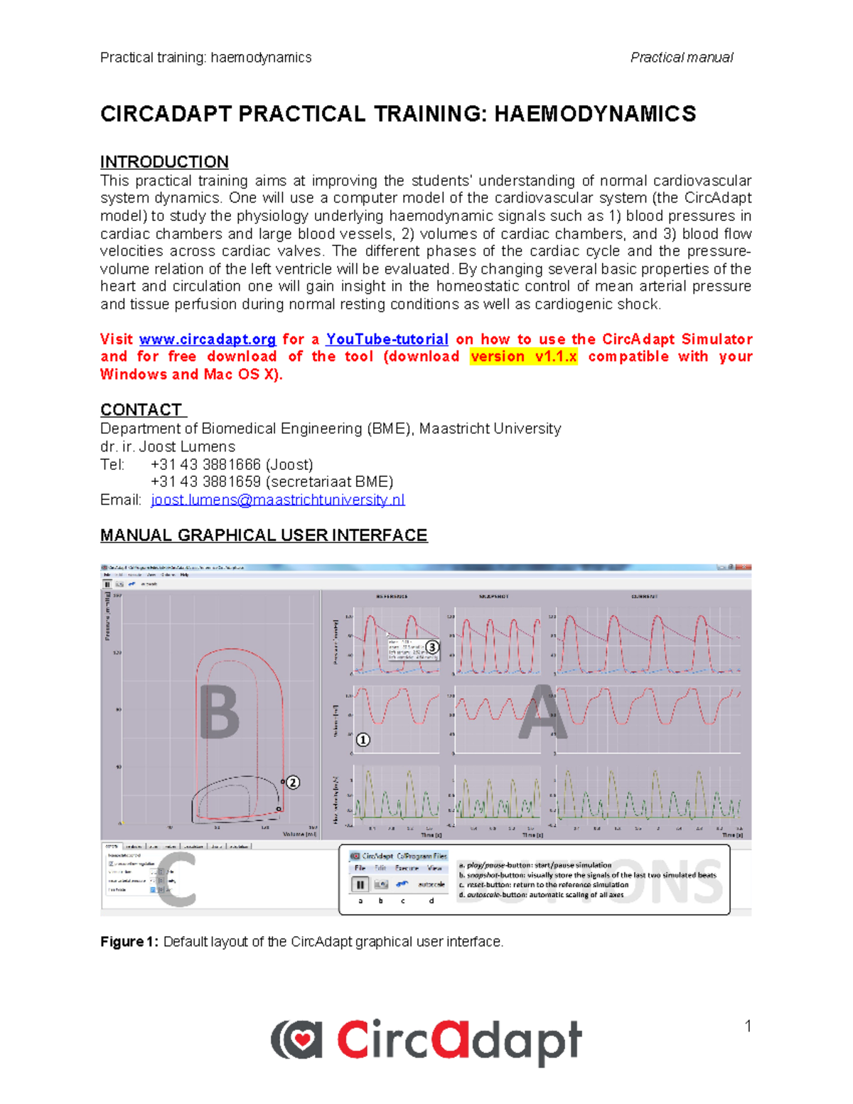 Practical Hemodynamics DRY Circ Adapt - CIRCADAPT PRACTICAL TRAINING: HAEMODYNAMICS INTRODUCTION ...