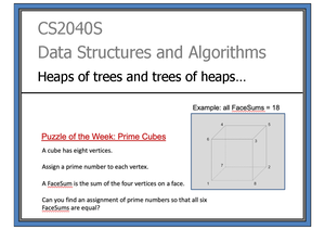 2040s final cheatsheet - 1. Recurrence relation T(n) = T(n-1) + T(n-2) = O(φ 2 )