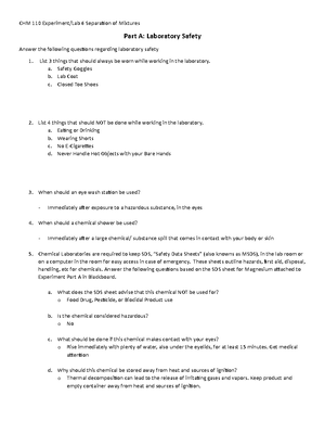 CHM 110 Experiment 3 - Completed Lab - CHM 110 Experiment/Lab 3 Atomic ...