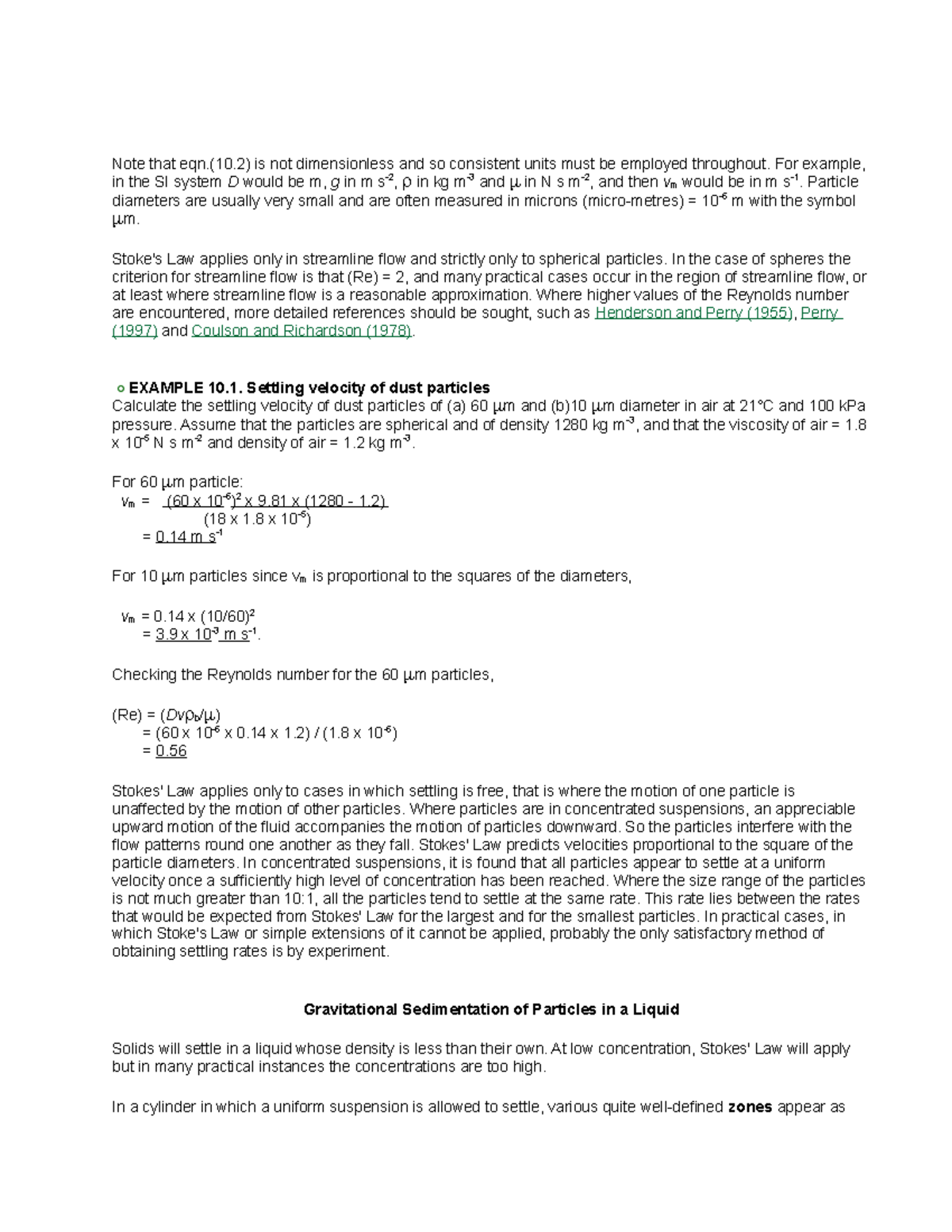 Cyclones - Short note about cyclone , easy to crack, - Note that eqn ...