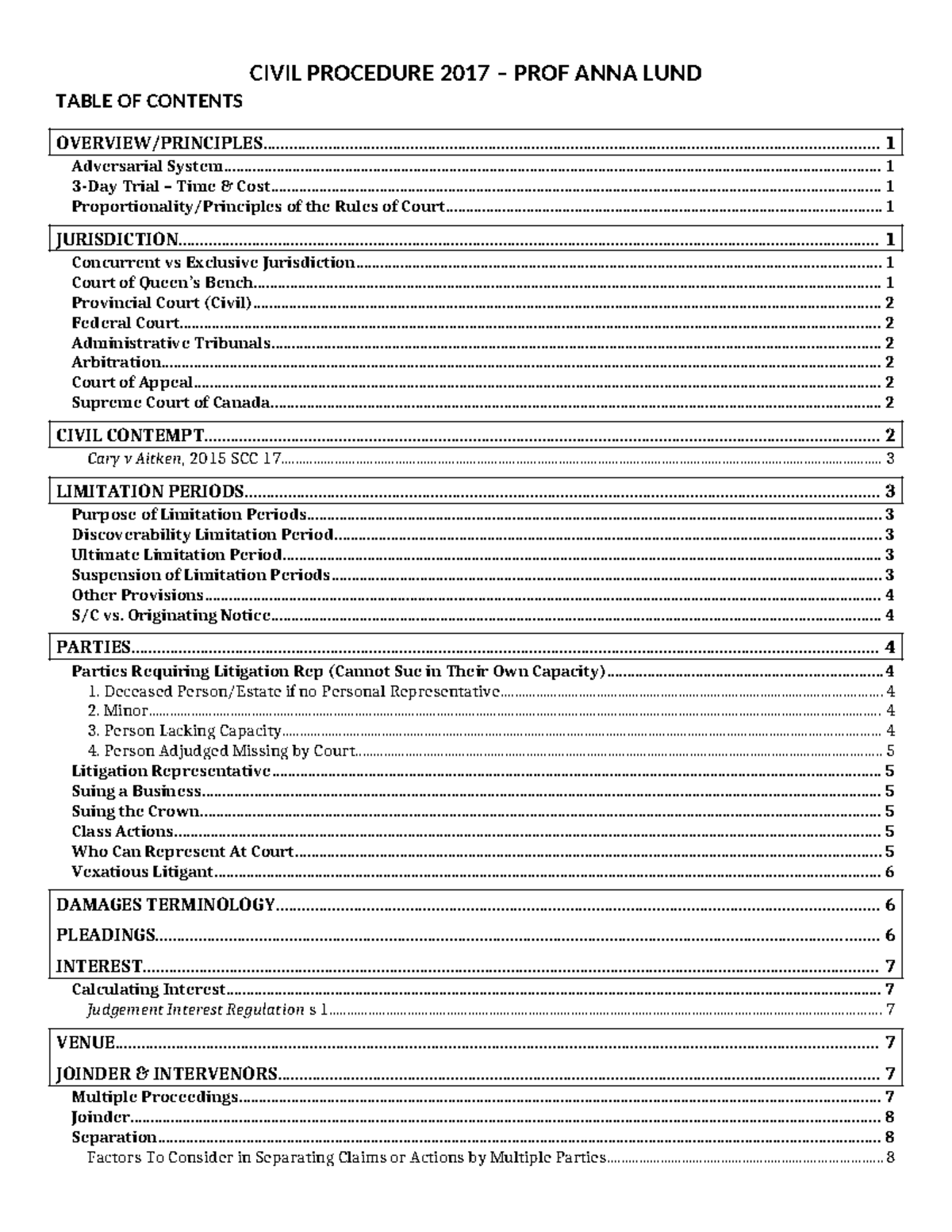42+-+Civ+Pro+2017 +–+Lund - CIVIL PROCEDURE 2017 – PROF ANNA LUND - Studocu