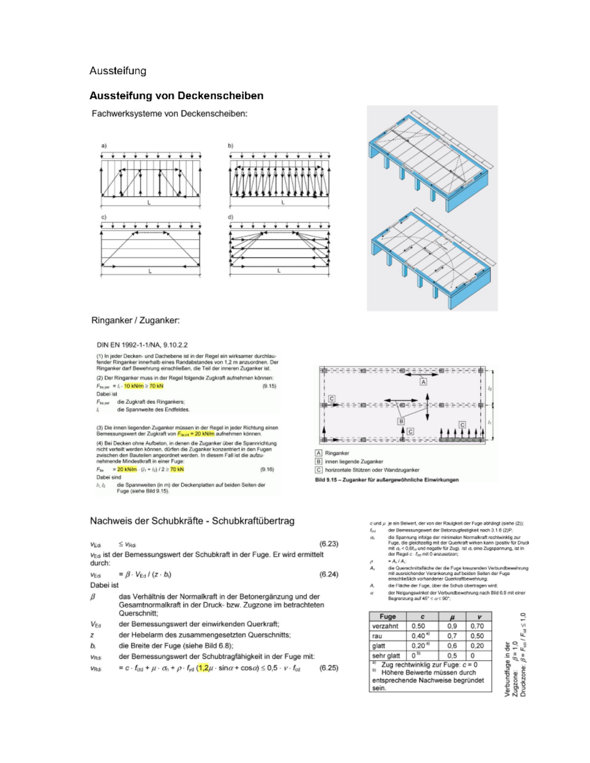 Aussteifung - Formelsammlung - Fertigteilkonstruktionen - TU Darmstadt ...