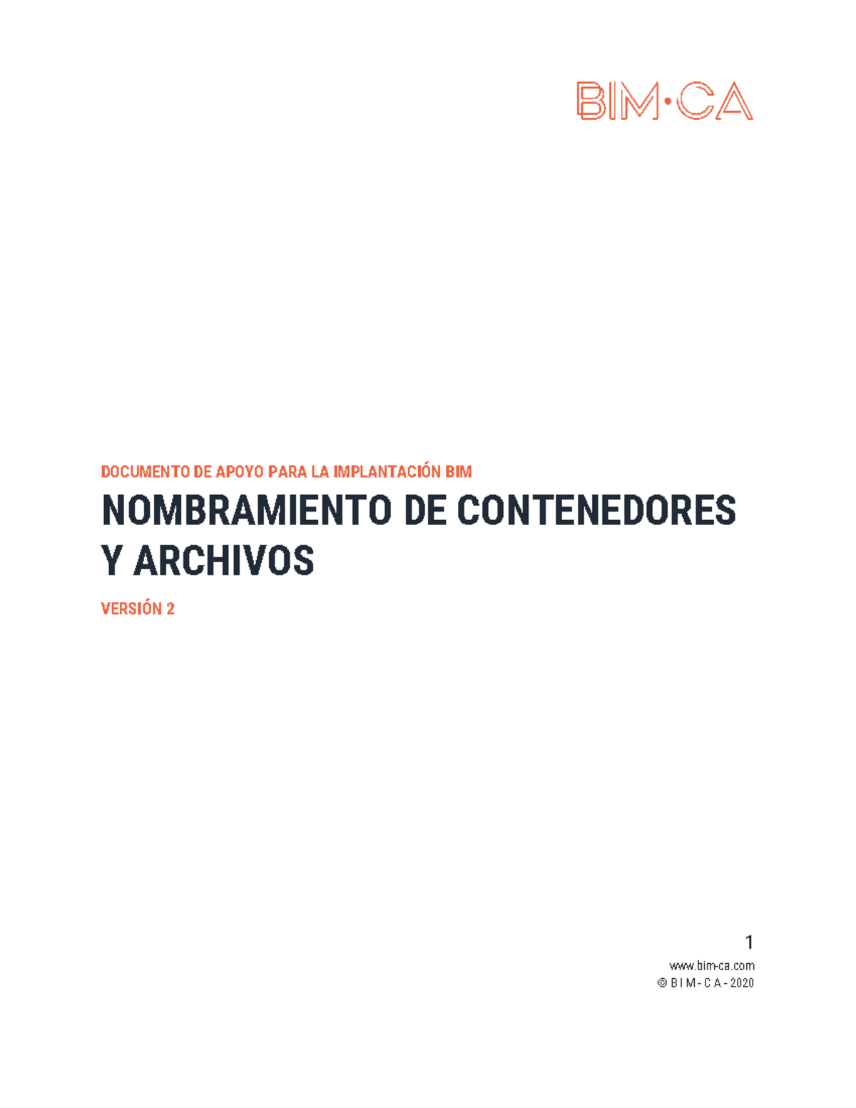 Bim nombres, nomenclaturas - DOCUMENTO DE APOYO PARA LA IMPLANTACIÓN ...