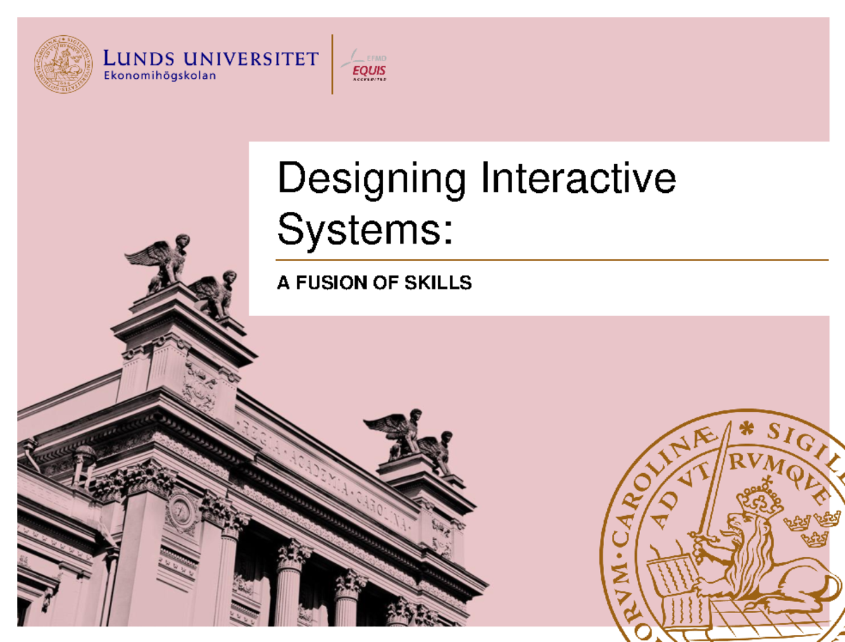 Lecture material HCI-Analysis part 3 - Designing Interactive Systems: A ...