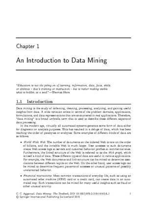 Data Mining The Textbook Chapter 2 - Chapter 2 Data Preparation ...