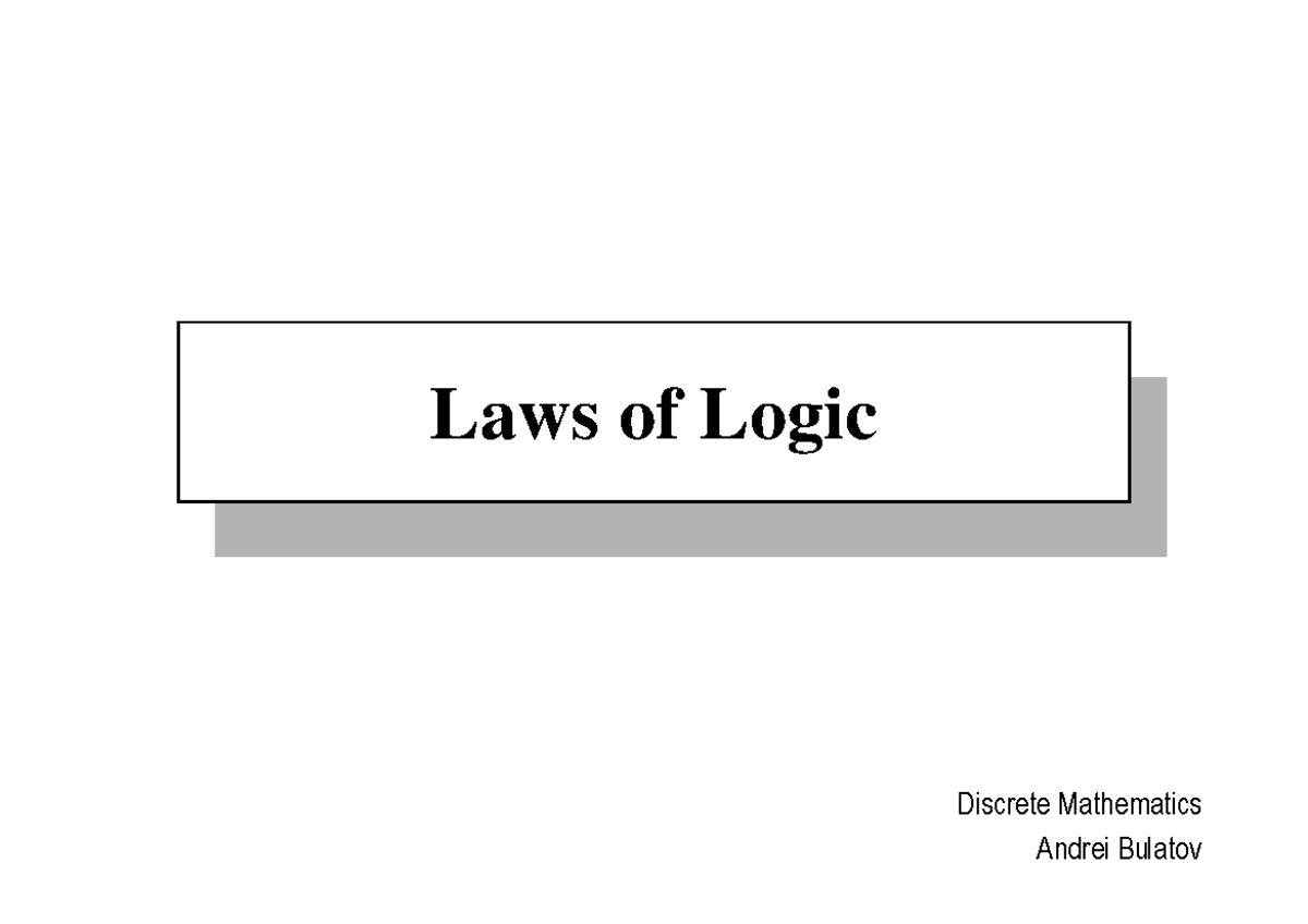 1.Logic laws - ,,,,,..,kufuggg - IntroductionLaws of Logic Discrete ...