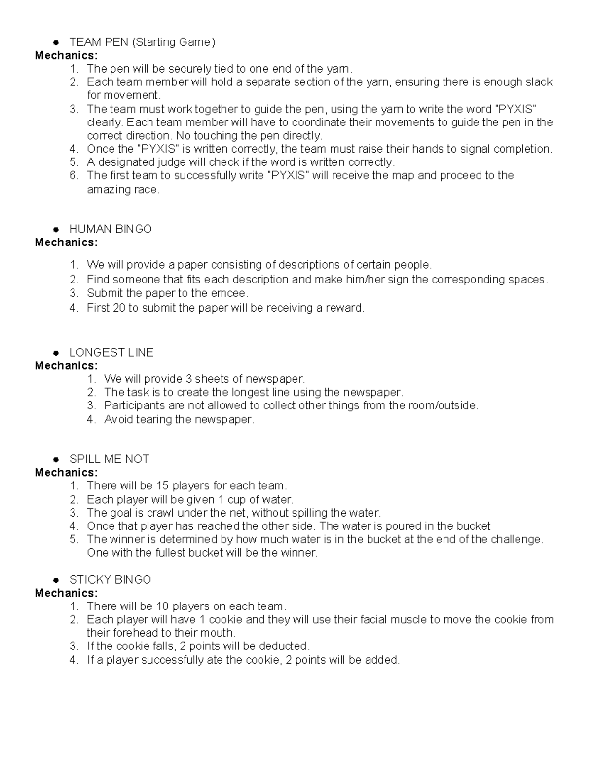 Mechanics - basta kay pang compliance - TEAM PEN (Starting Game ...
