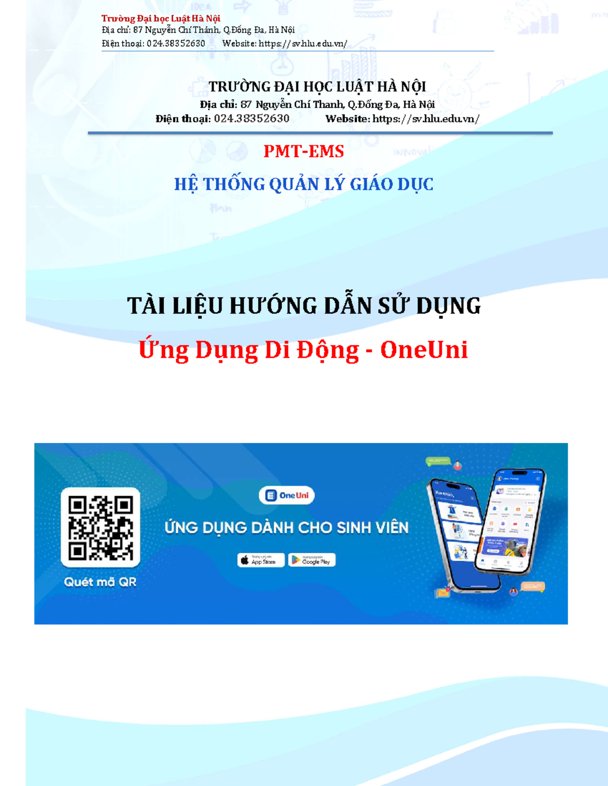 Huong dan su dung HLU connect One Uni - Địa chỉ: 87 Nguyễn Chí Thánh, Q ...