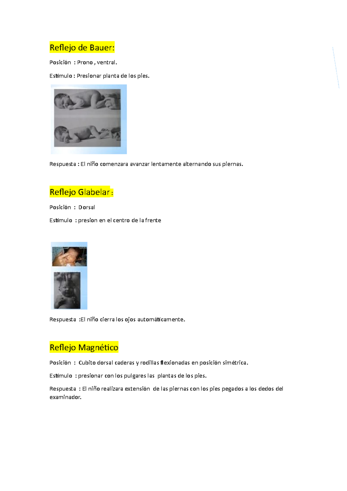 Reflejo de Bauer - SAAASA - Reflejo de Bauer: Posición : Prono ...