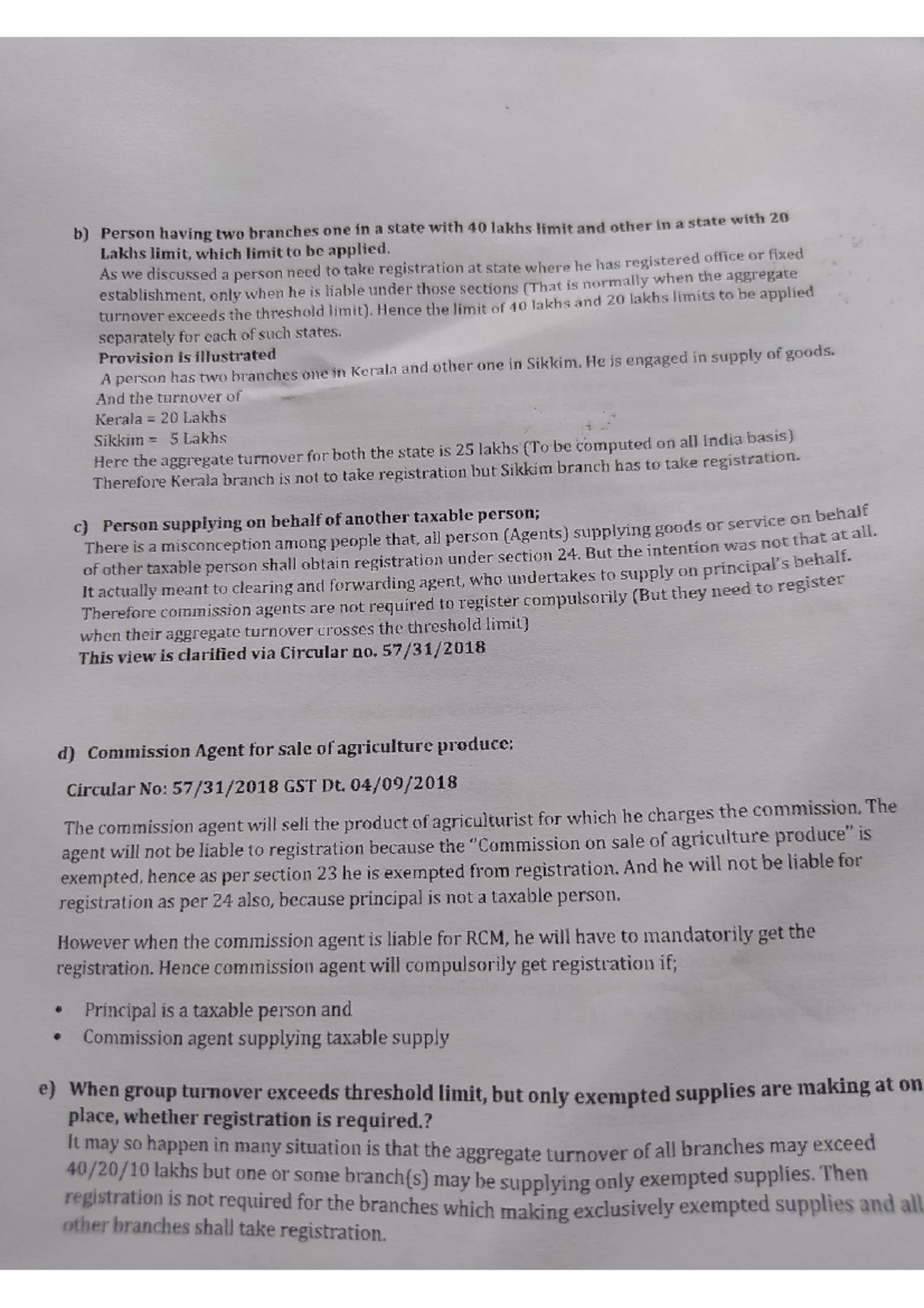 Registration under gst note 6 - CA Intermediate - Studocu