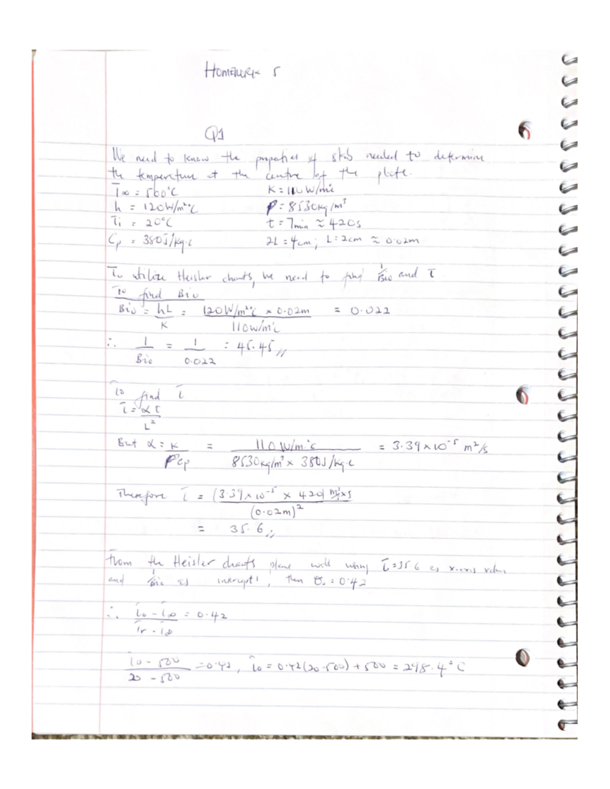 Answers To HMW 5 - Solutions to assignment number 5 - HOMEWORK 5 Q1 We ...