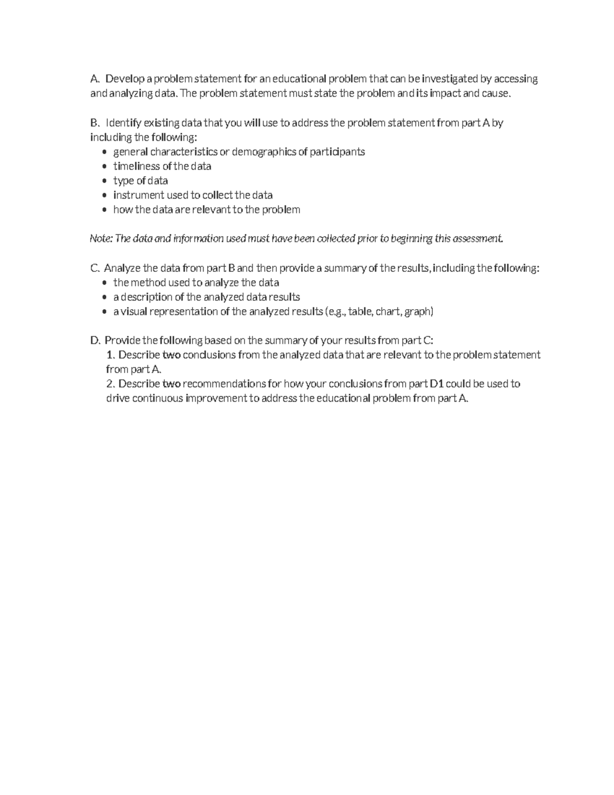 Untitled document - task 1 assignment - A. Develop a problem statement for an educational ...