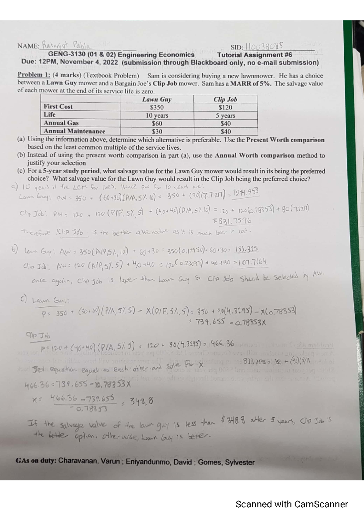 Tutorial Assignment 6 - 85 313 - Studocu