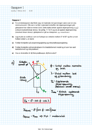 Formelark ING171 (bokmål) - Formelark fysikk (ING171) Newtons 1. lov ...