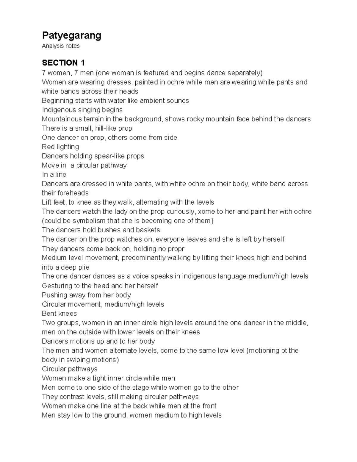 Patyegarang - Patyegarang Analysis notes SECTION 1 7 women, 7 men (one ...