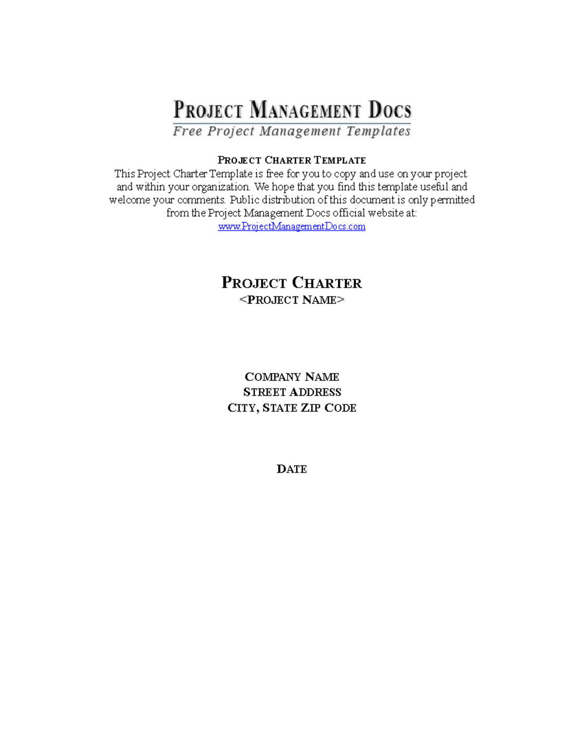 Project-Charter Template - This Project Charter Template is free for ...