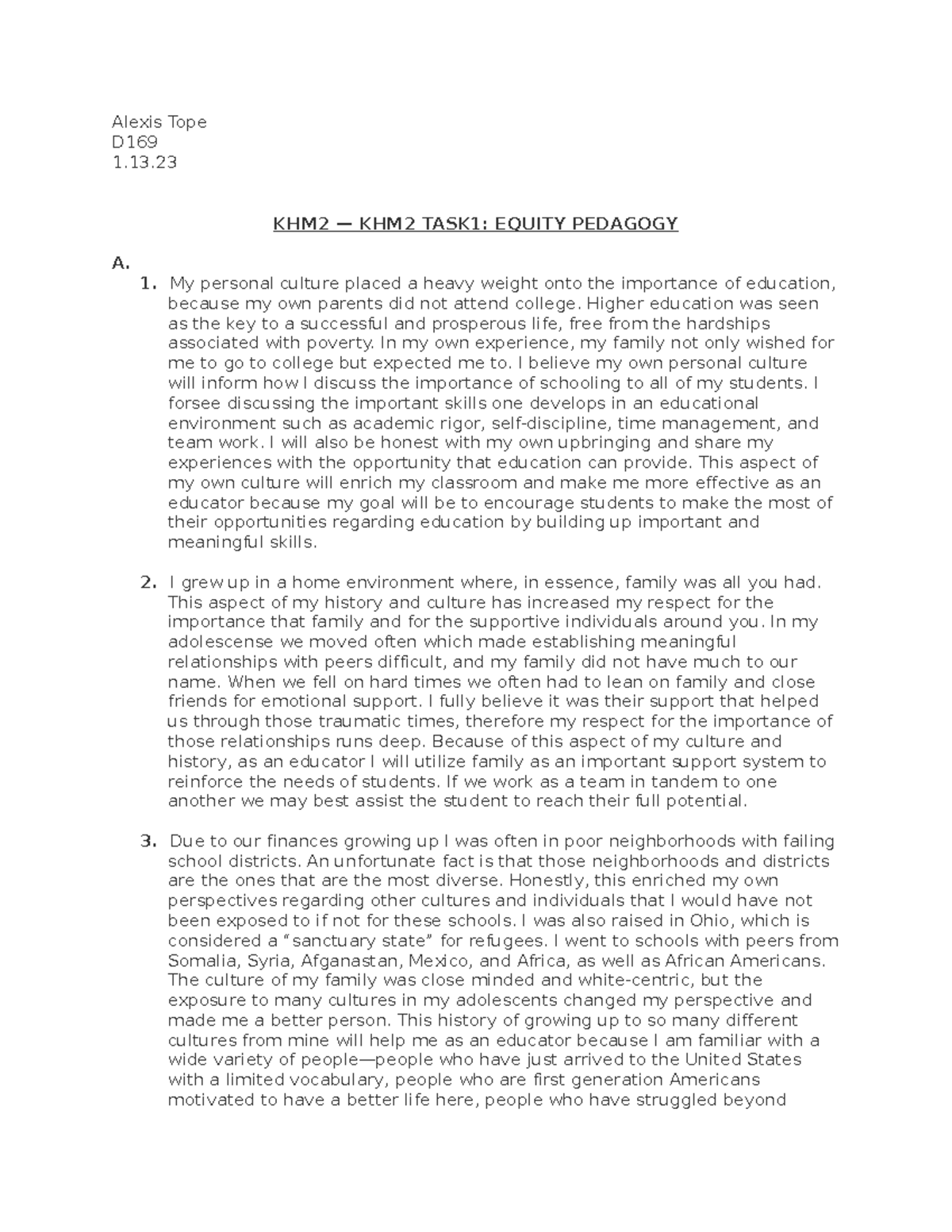 KHM2 Task 2 - KHM2 TASK 2 - Alexis Tope D 1. KHM2 — KHM2 TASK1: EQUITY ...