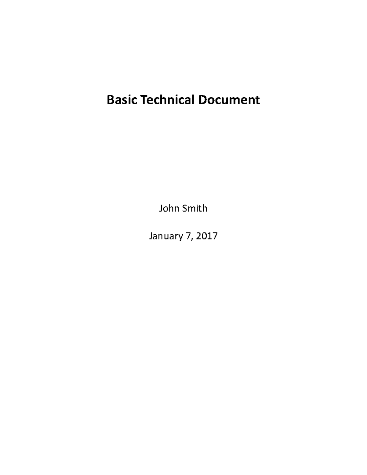 Basic Technical Document - This chapter explains the importance of the ...