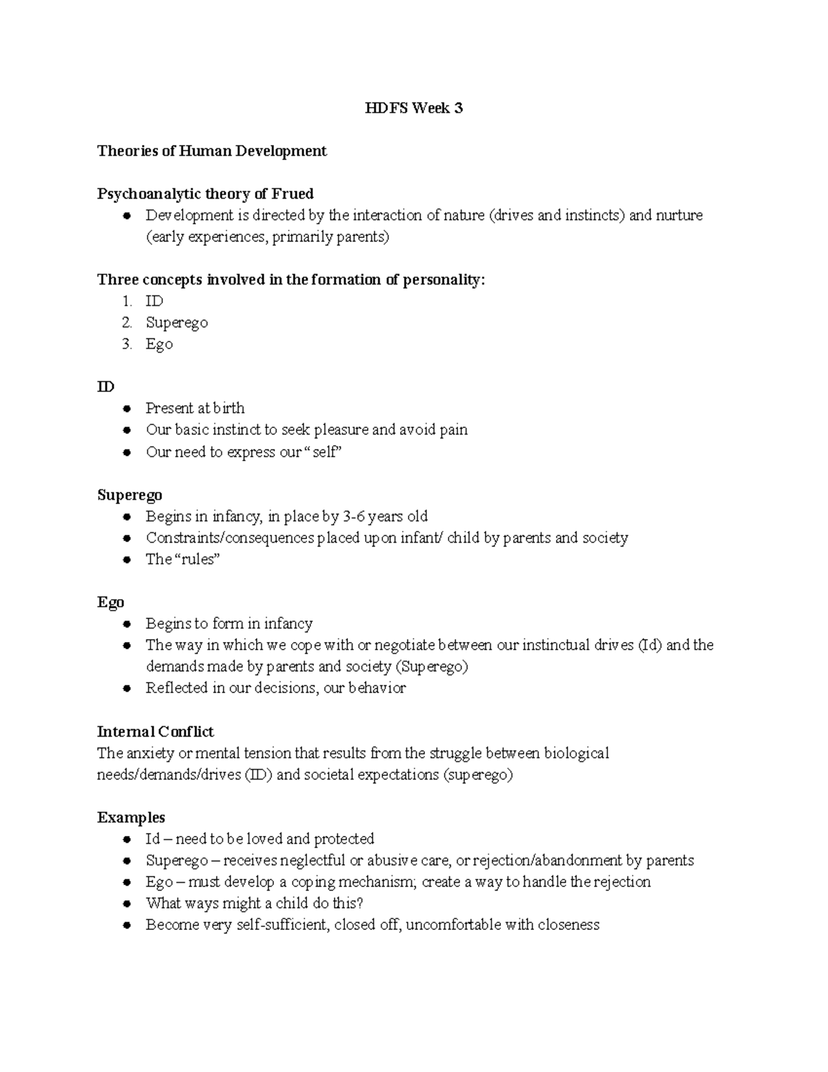 HDFS Week 3 - Molly Countermine - HDFS Week 3 Theories of Human ...