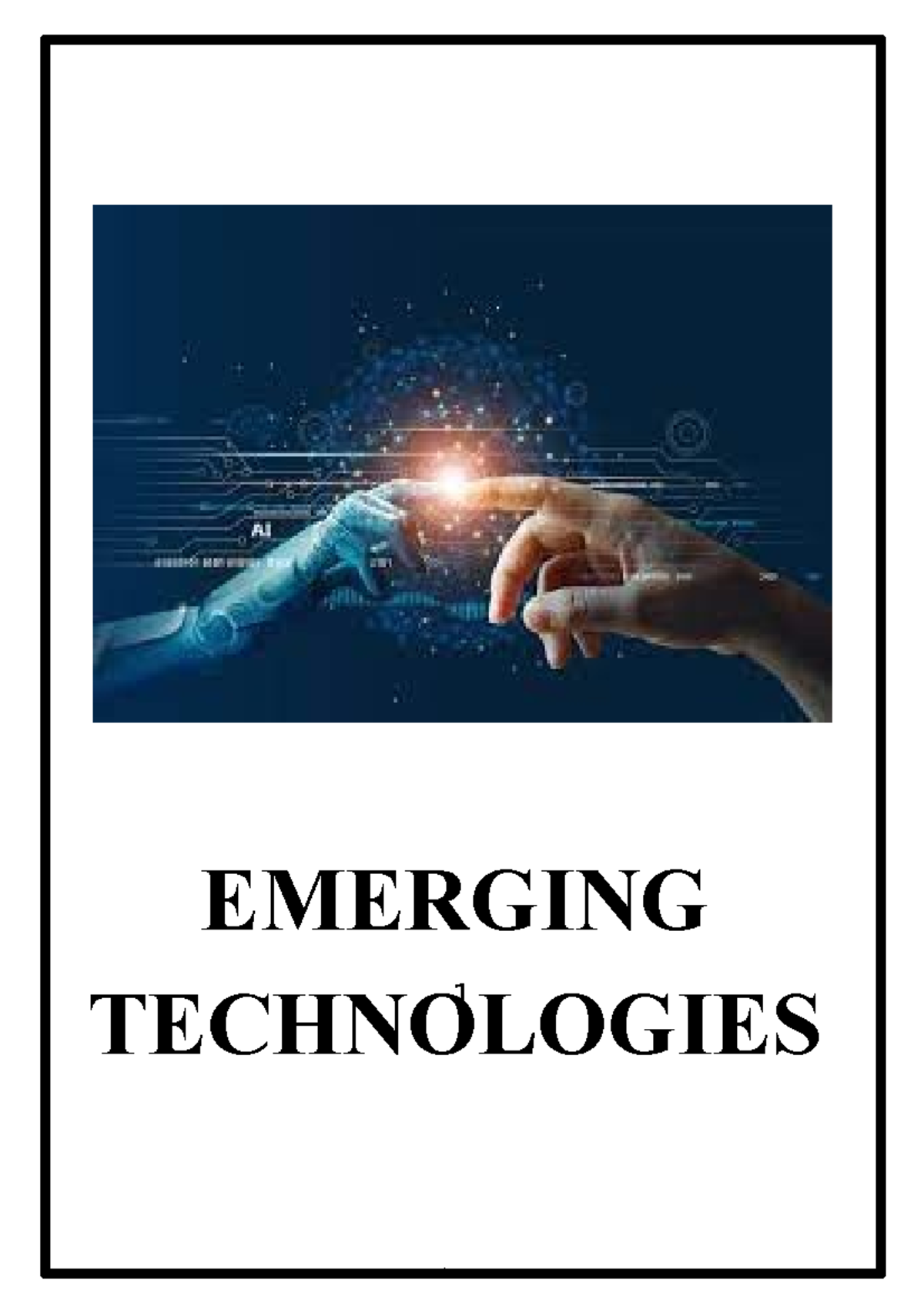 Book Report - 1 EMERGING TECHNOLOGIES 1 Vidya Vikas Education Trust’s ...