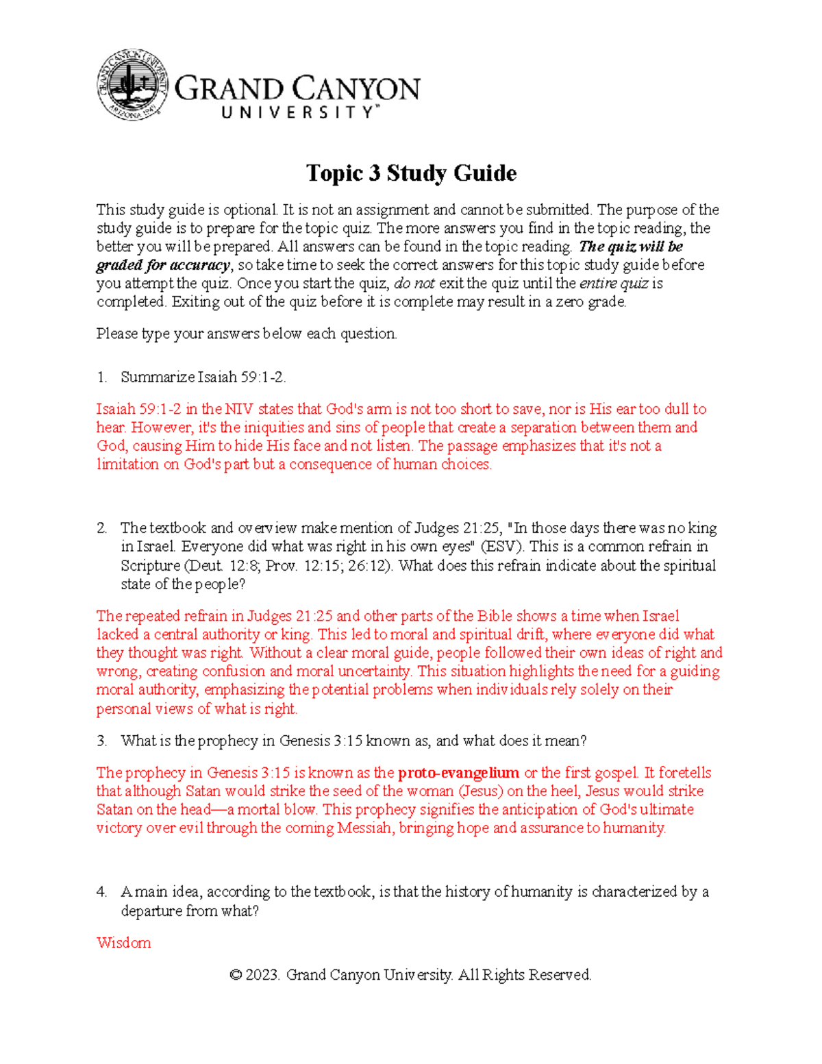 CWV 101 T3 Study Guide - Topic 3 Study Guide This study guide is ...