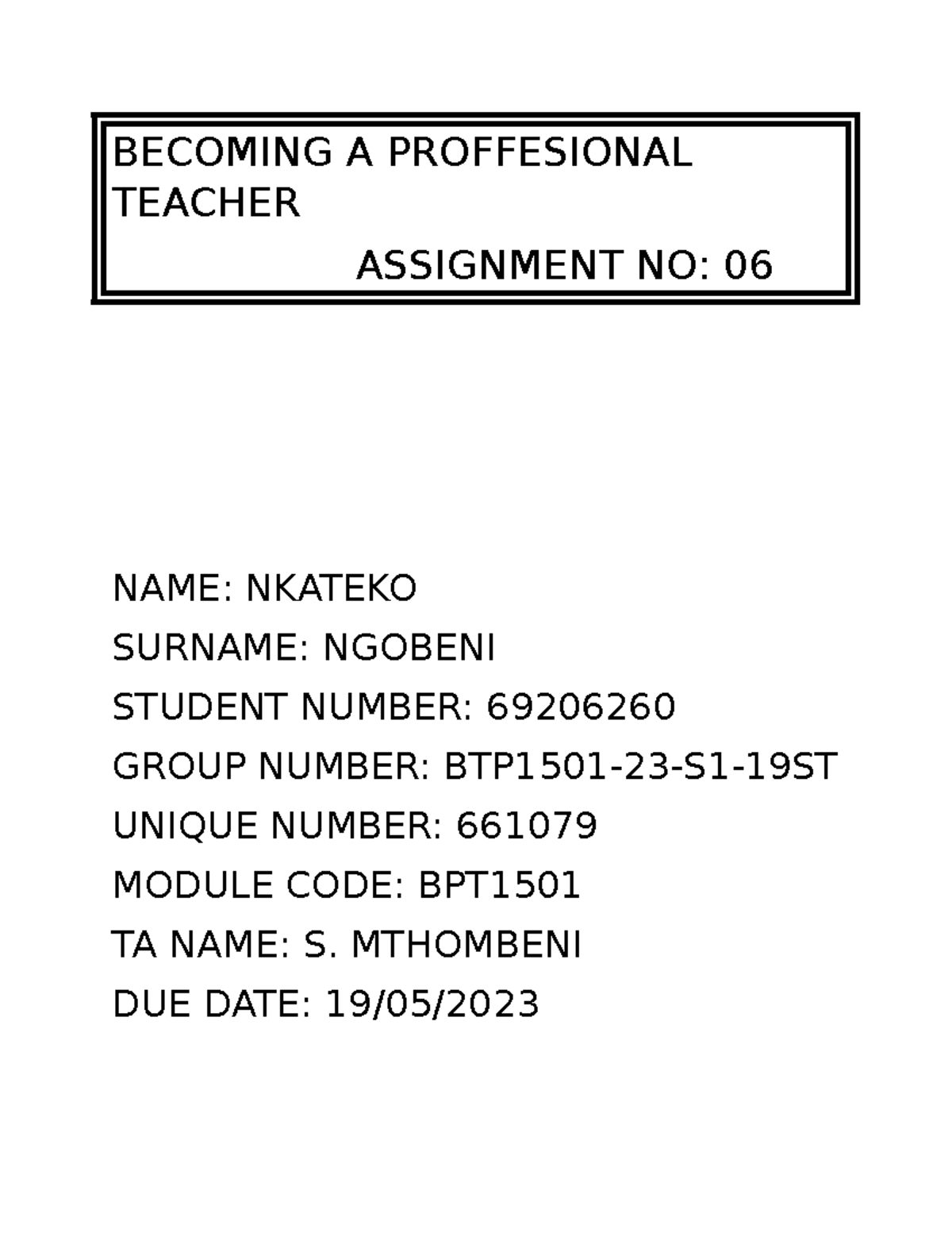 Becoming A Proffesional Teacher - BECOMING A PROFFESIONAL TEACHER ...