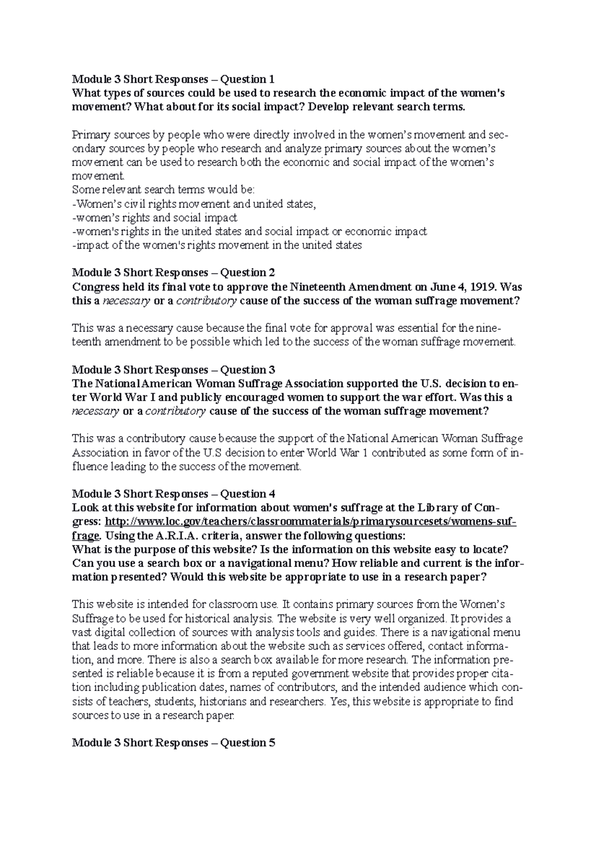 Mod 3 Short Responses Assignment Module 3 Short Responses Question 1 What Types Of Sources