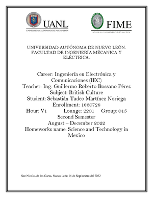 Homework 6 U.K. Timeline STMN 1830728 - UNIVERSIDAD AUTÓNOMA DE NUEVO ...