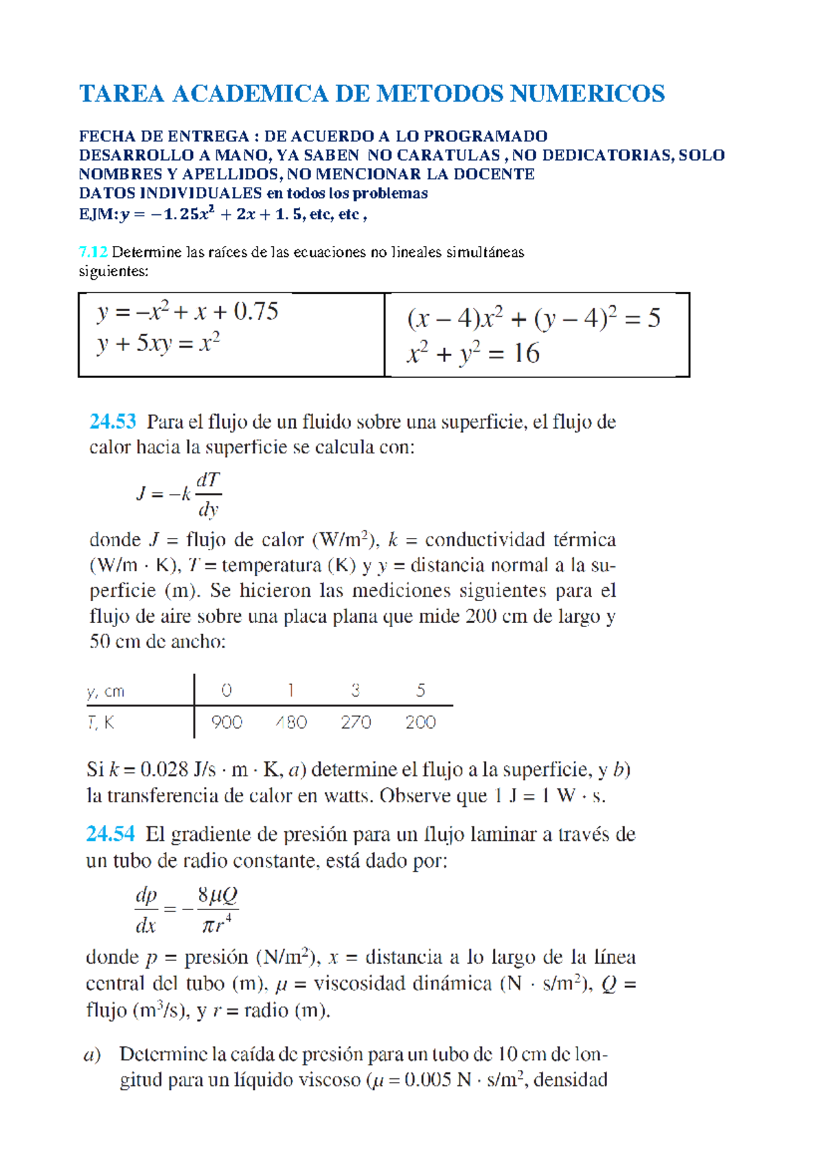 Tarea Academica DE Metodos Numericos 2024 1 - Métodos Numéricos - TAREA ACADEMICA DE METODOS ...