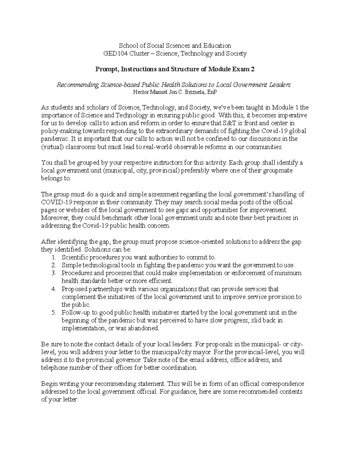 Module-2-Exam-prompt-and-instructions - School of Social Sciences and ...