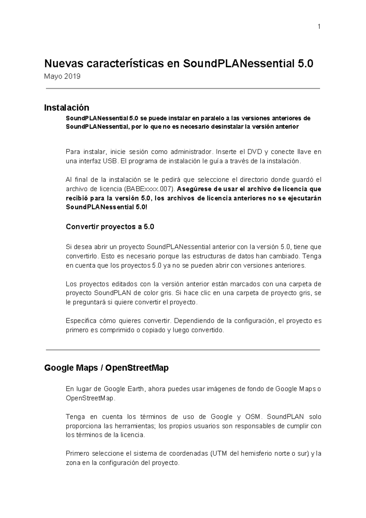 Sound PLAN essential 5.0 ES - Nuevas características en ...