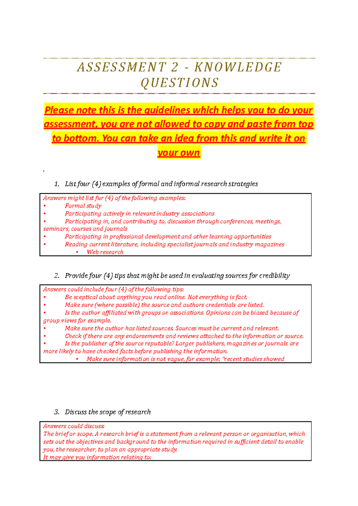 Assessment 2- for preparing ICT network design - BSB61015 - Studocu